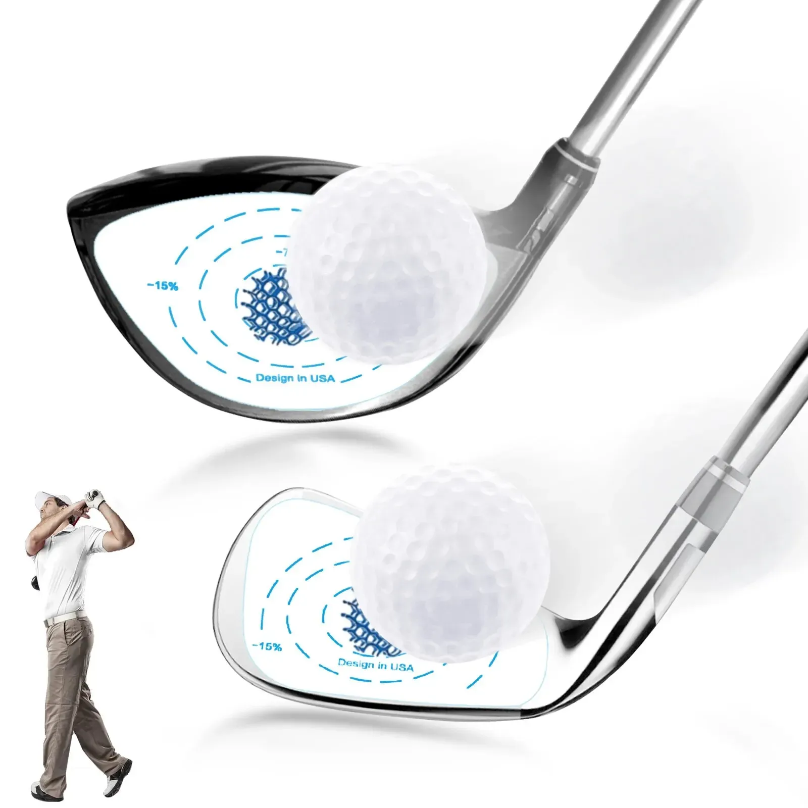 Golf Club Impact Tape Labels: Swing Recorder Stickers For Driver, Woods ...