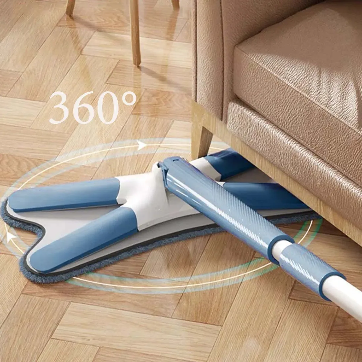 360° Microfiber Mop for Hand-Free Cleaning with Reusable Pads from ...