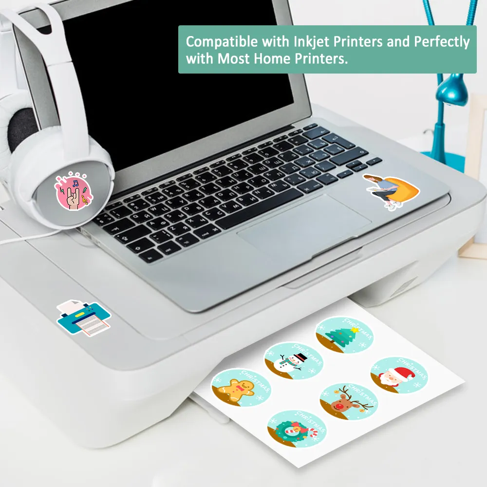 Matte Printable printable sticker vinyl - 50 Sheets, A4 Self-Adhesive ...