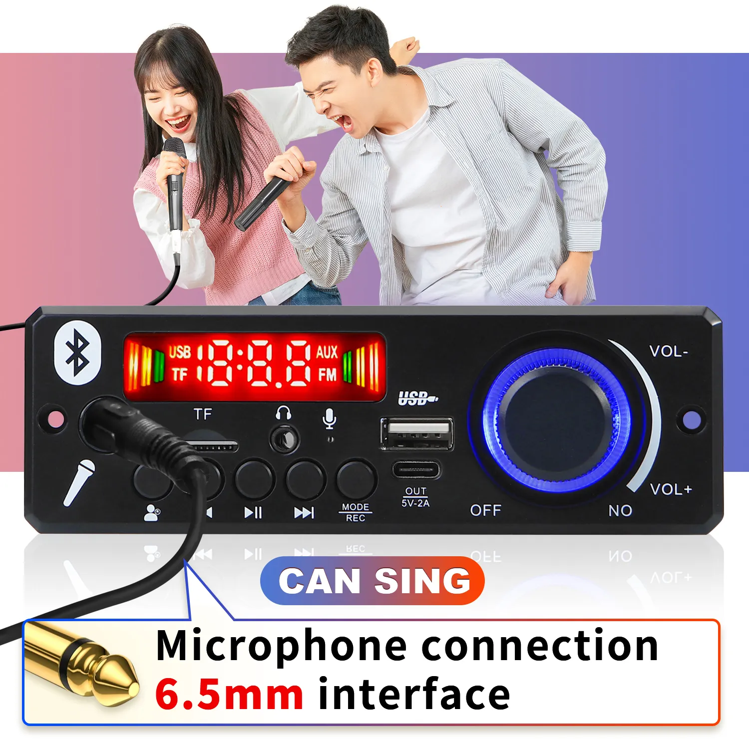 DIY Car mp3 player with youtube with 160W Amplifier, Bluetooth, USB, FM ...