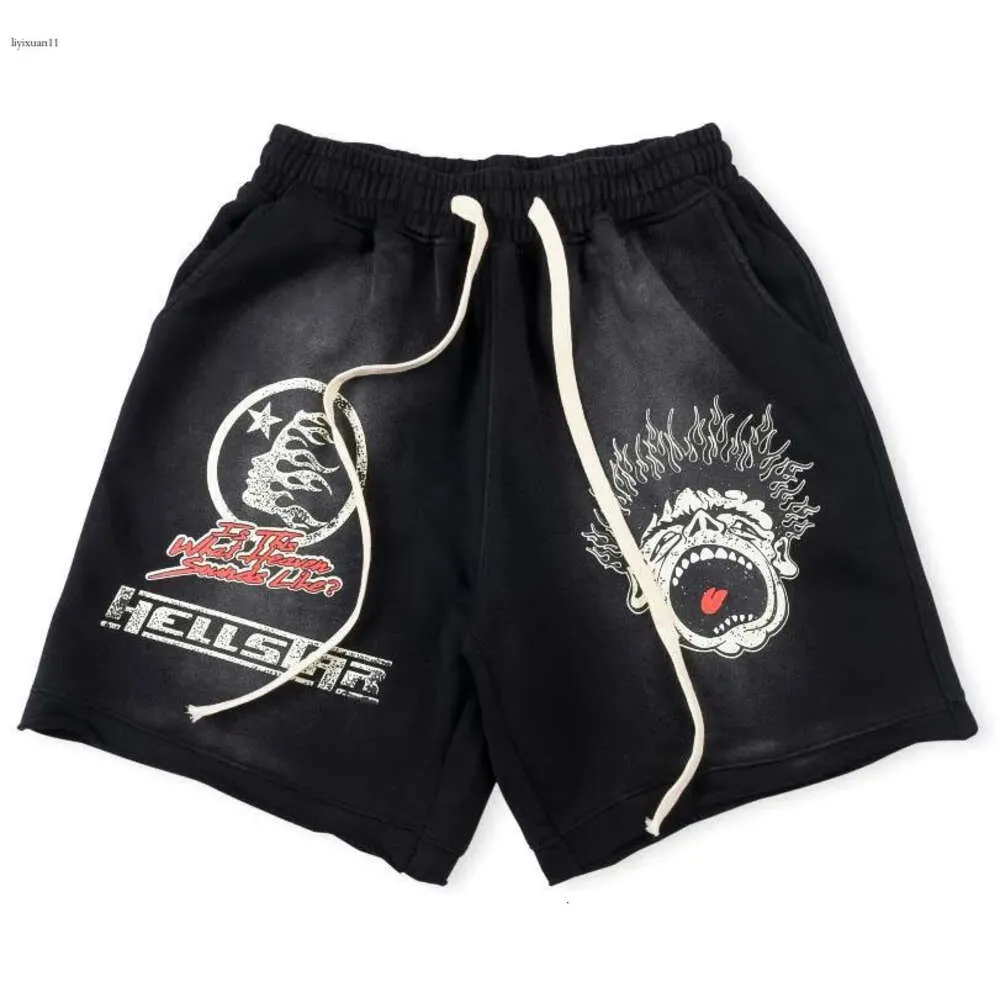DHgate.com:Hell Star Shorts Men's Shorts Hellstar classic Flame Letter ...