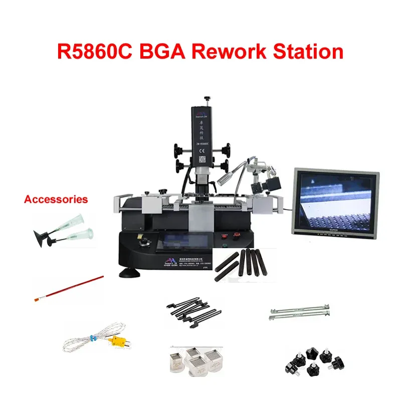 DHgate.com:Upgraded Zhuomao ZM-R5860 ZM-R5860C BGA Rework Station with 3 Heating Zones for Chip ...