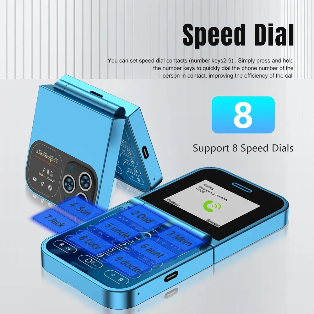 DHgate.com:SERVO F15 Mini Flip Phone: Dual SIM GSM, Type-C Charge ...