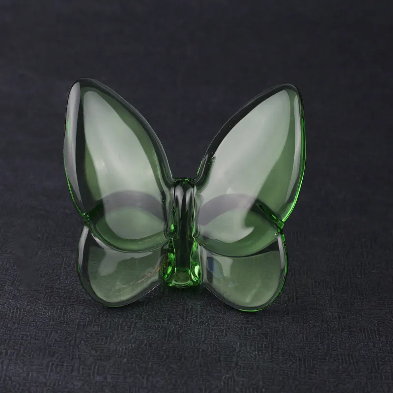Crystal Glass Butterfly Ornament Transparent Nordic Style Wedding Gift ...