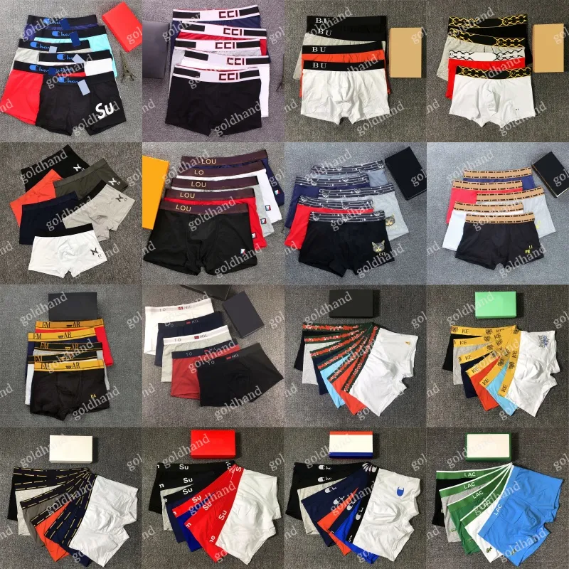 Mens Fashion Boxers With Letter Print Comfortable And Sexy Casual ...
