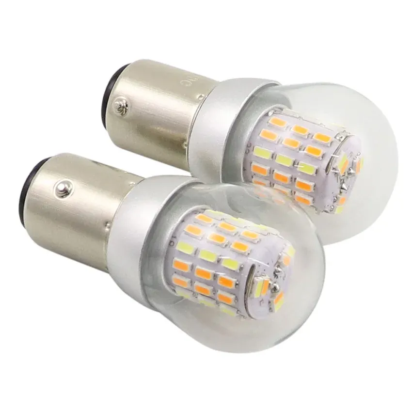 DHgate.com:2Pcs S25 1157 P21/5W Dual Color LED Car Turn Signal Brake ...