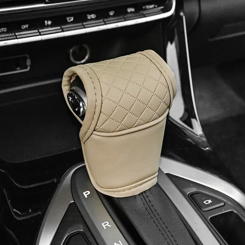 DHgate.com:PU Leather Car Gear Shift Knob Cover, Wear-Resistant Non ...