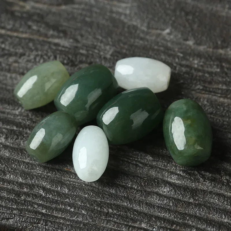 6-10mm Natural Stone Barrel Beads, Emerald Spacer Gemstones for Jewelry ...