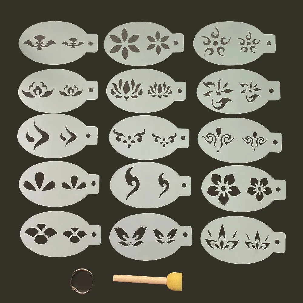 Waterproof Face & Body Paint Stencils - Antique Chinese Designs ...