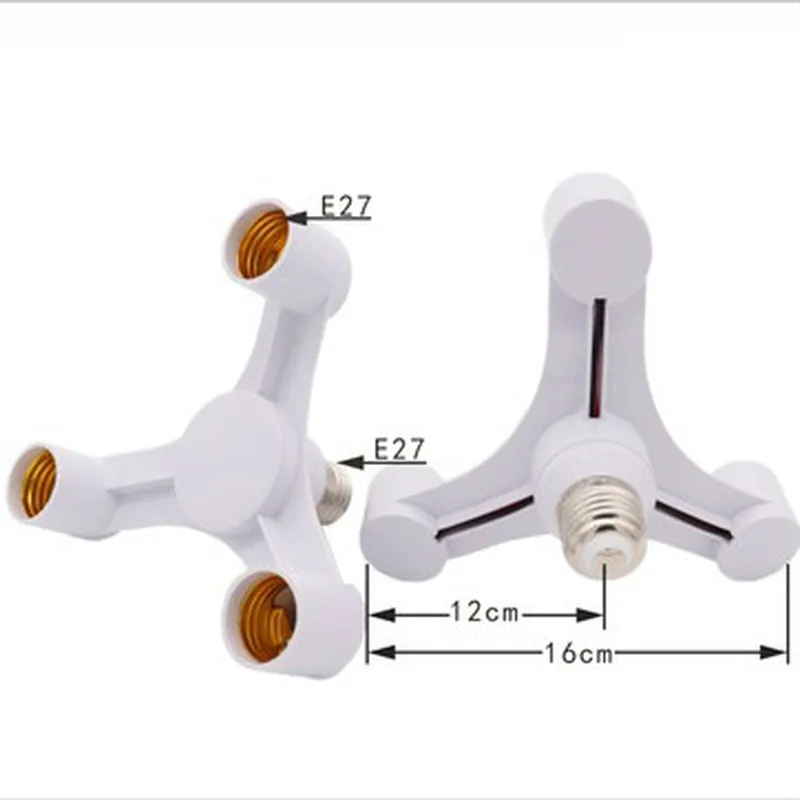 DHgate.com:3-in-1 E27 LED Bulb Socket Splitter Adapter, Durable ABS ...