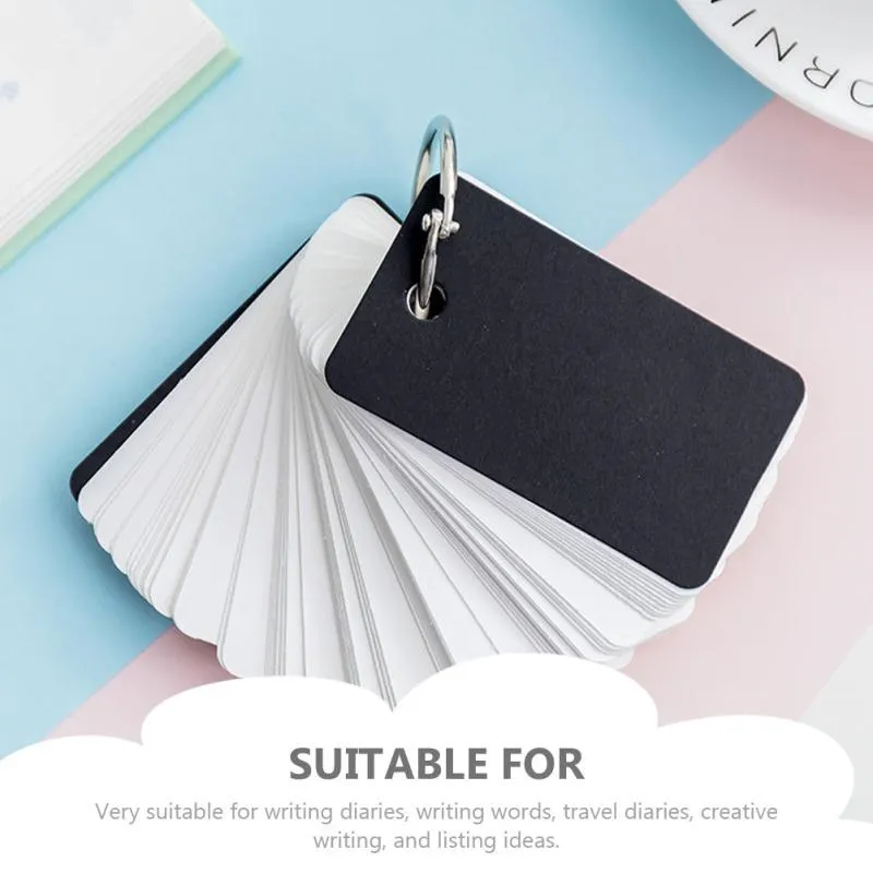 8/White Binder Binding Ring Creative Index Cards Loose Leaf Portable ...