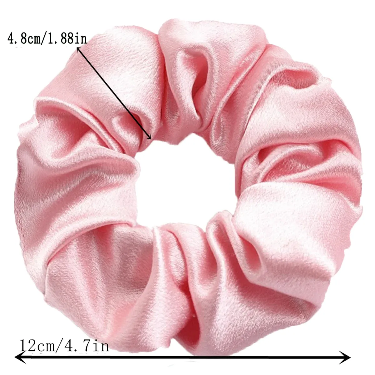 DHgate.com:5/10 Pcs Silky Satin Hair Scrunchies for Women, Solid ...