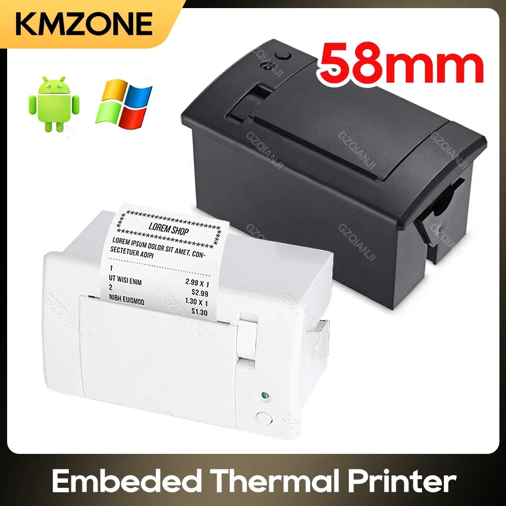 58mm QR701 POS Printer: Thermal Receipt Micro Panel Printer for Android, iOS, with RS232 ...