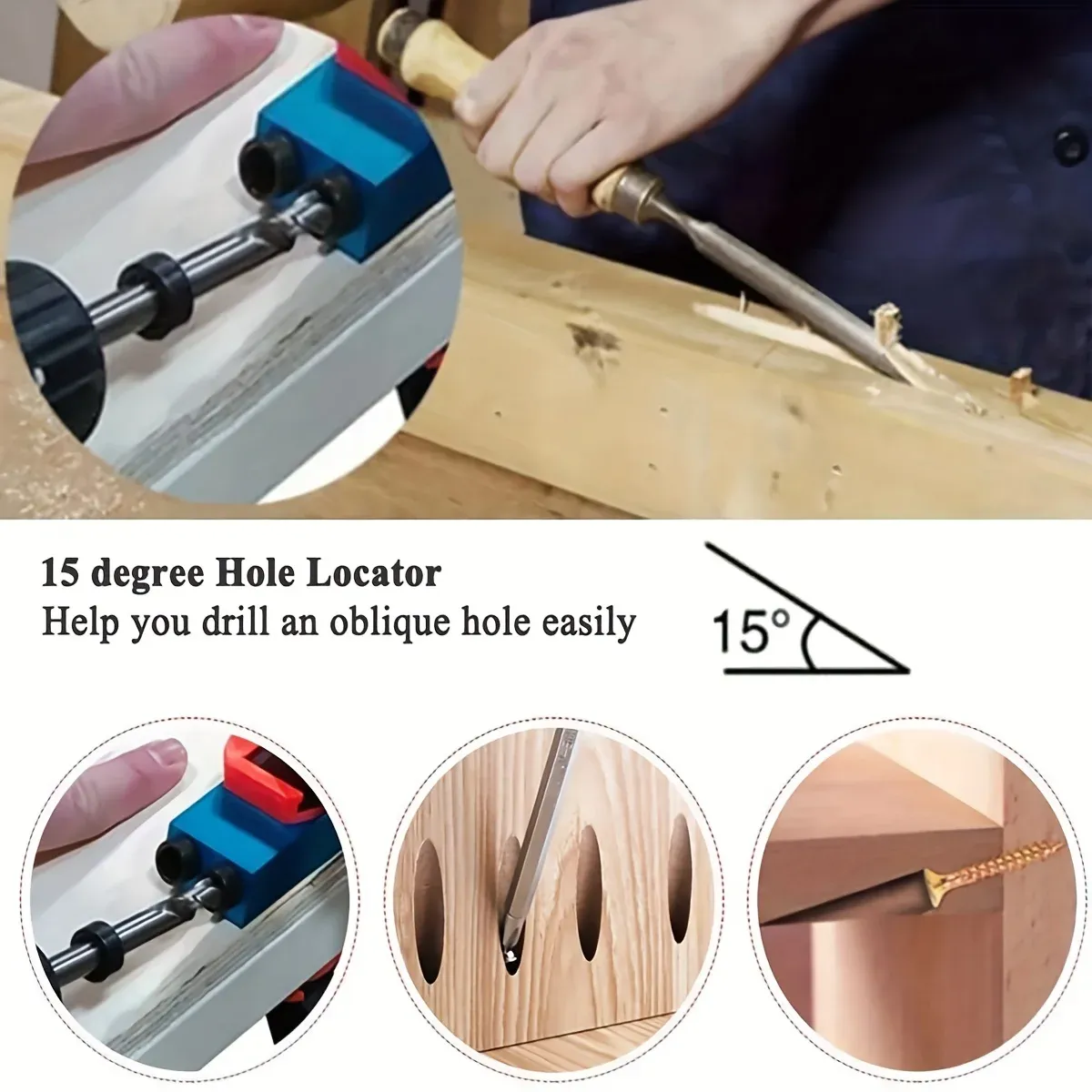 Pocket Hole Jig Woodworking Kit 15° Dowel Drill... From Ddmyhome, $50. ...