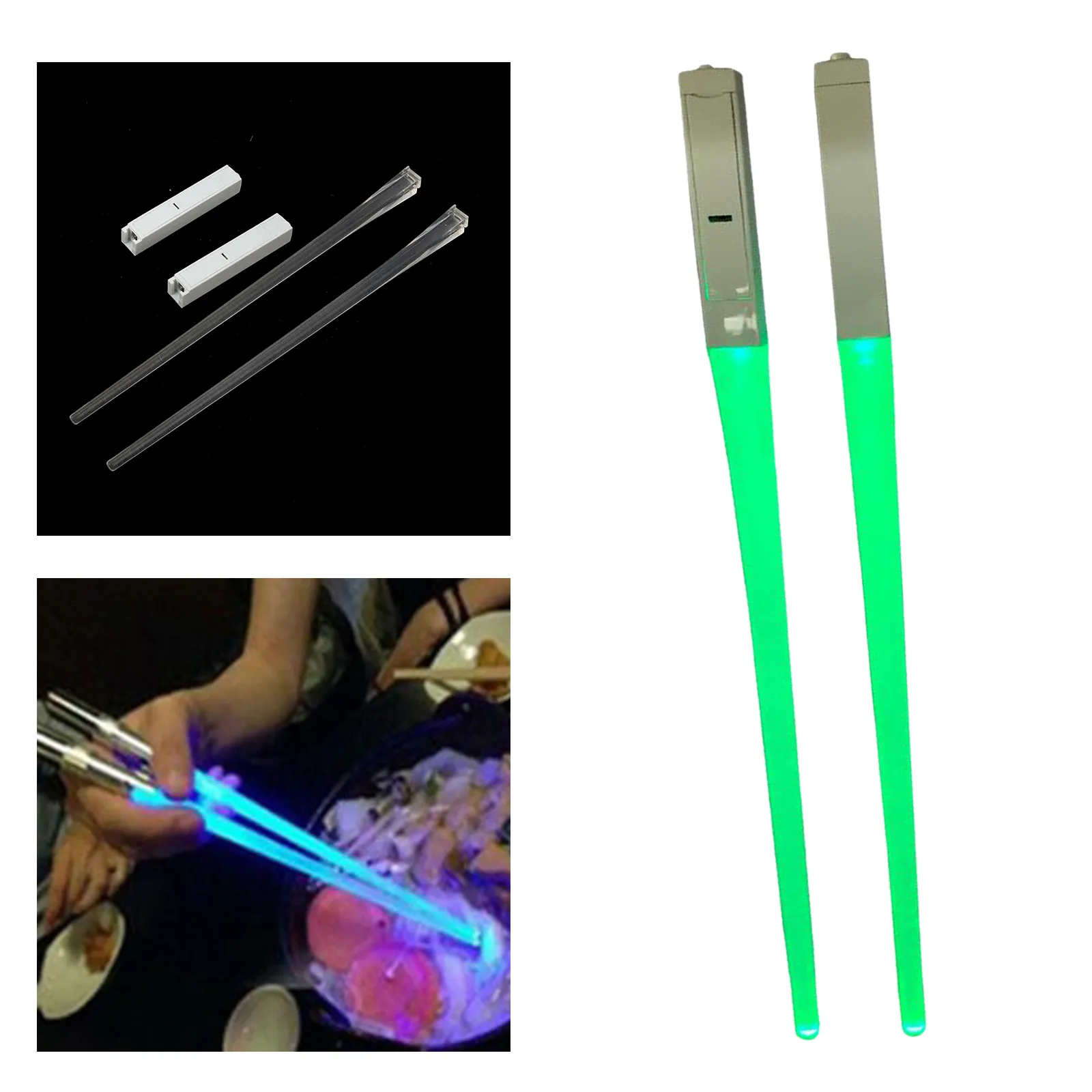 Light-Up LED Saber Chopsticks | Reusable Sushi Light Saber Chopstick ...