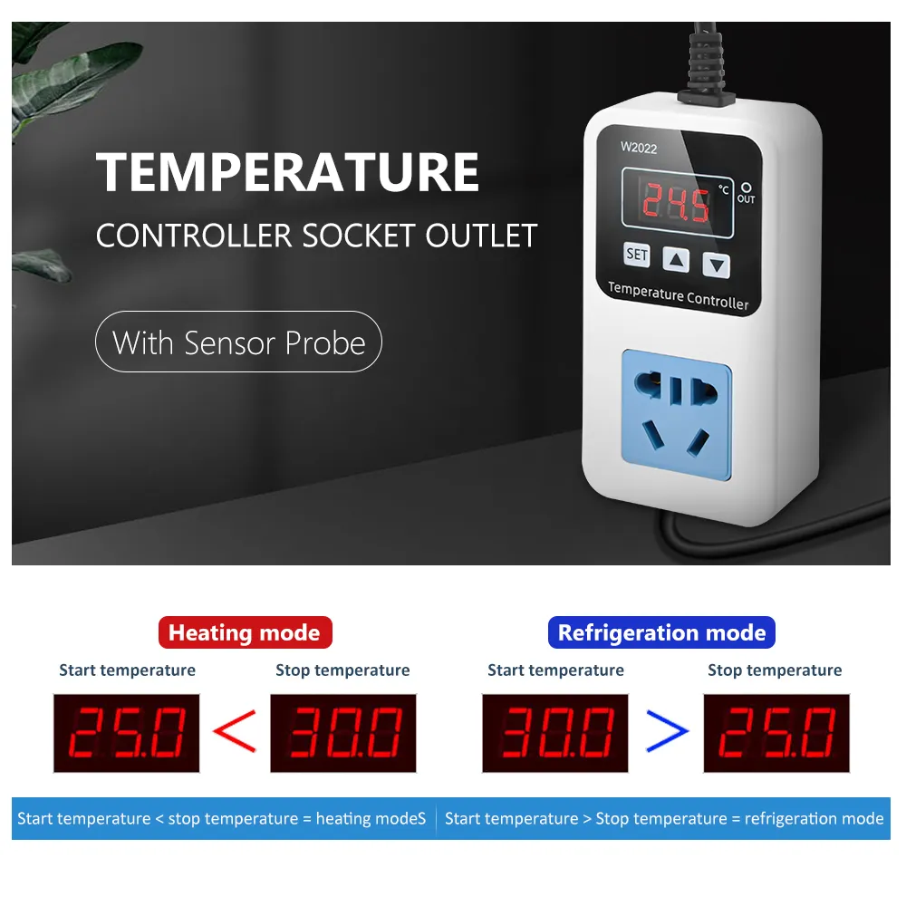 DHgate.com:2024 Digital LED Temperature Controller Thermostat - Smart ...