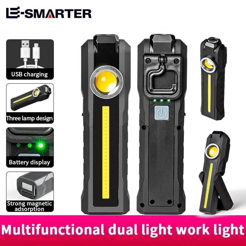 DHgate.com:Portable Magnetic COB Floodlight: 4-Mode USB Rechargeable ...