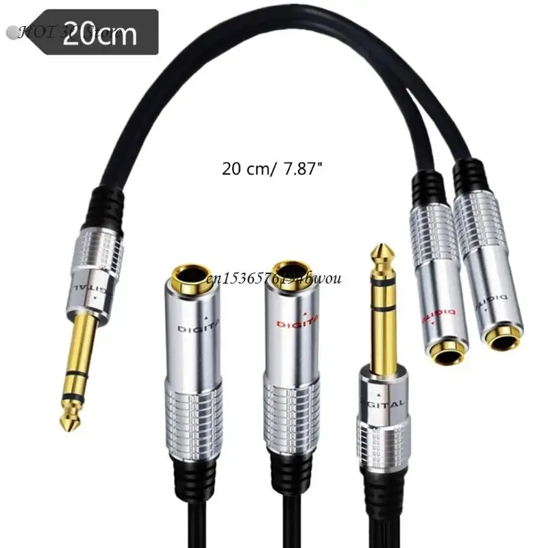 1/4 inch TRS Stereo Y-Splitter Insert Cable, Male 1/4 Inch to Dual ...