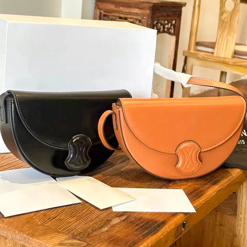 Designer Half Moon Triomphes: Top Quality 10A Leather Crossbody Tote ...