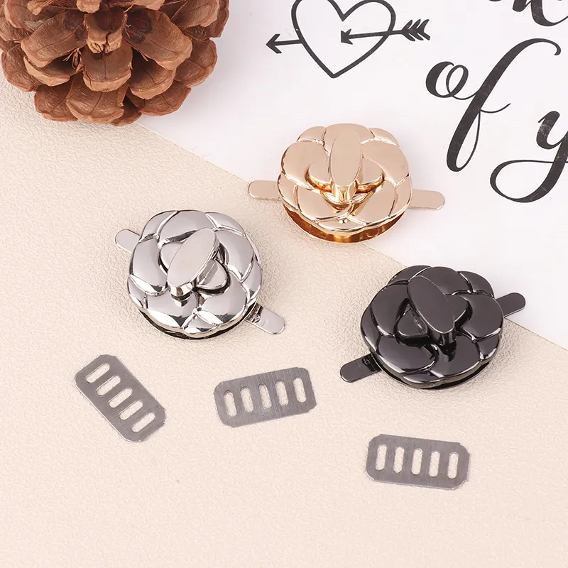 Flower Shape Metal Bag Clasp Lock Snap Fastener for Handbags and Purse ...