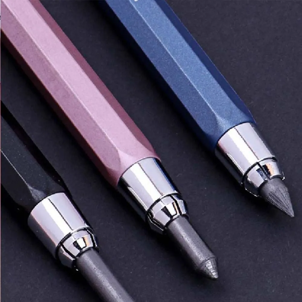 6mm Metal Mechanical Pencil with 2B/4B/6B/8B Graphite Refills for Art ...