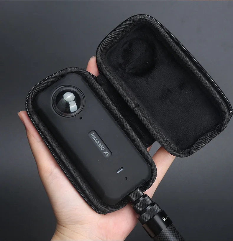 Protective PU Case For Insta360 X3 Mini: Tempered Glass Screen And Lens ...