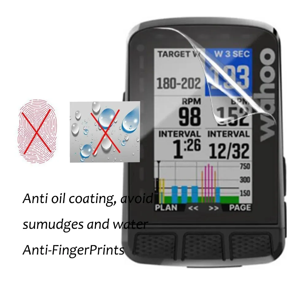 3-Pack HD Clear PET Screen Protectors for Wahoo ELEMNT Bolt V2/Roam V2 ...