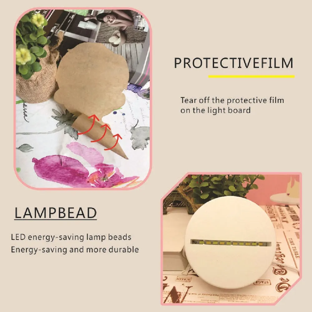 Message Lamp with Rewritable Board and Erasable Markers - LED Night ...