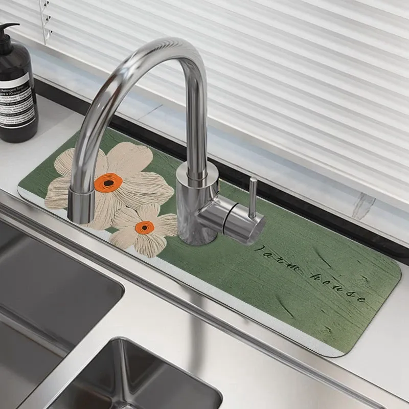 DHgate.com:Microfiber Faucet Absorbent Mat, Sink Splash Guard for ...