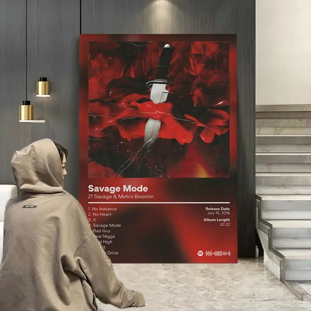 DHgate.com:21 Savage Poster: Aesthetic Rap Canvas Wall Art for Hip Hop ...