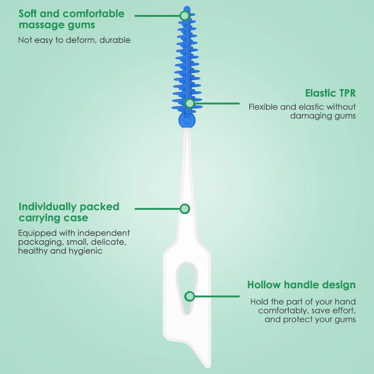 DHgate.com:160 Pcs Ultra Soft Silicone Interdental Brush Toothpicks for ...