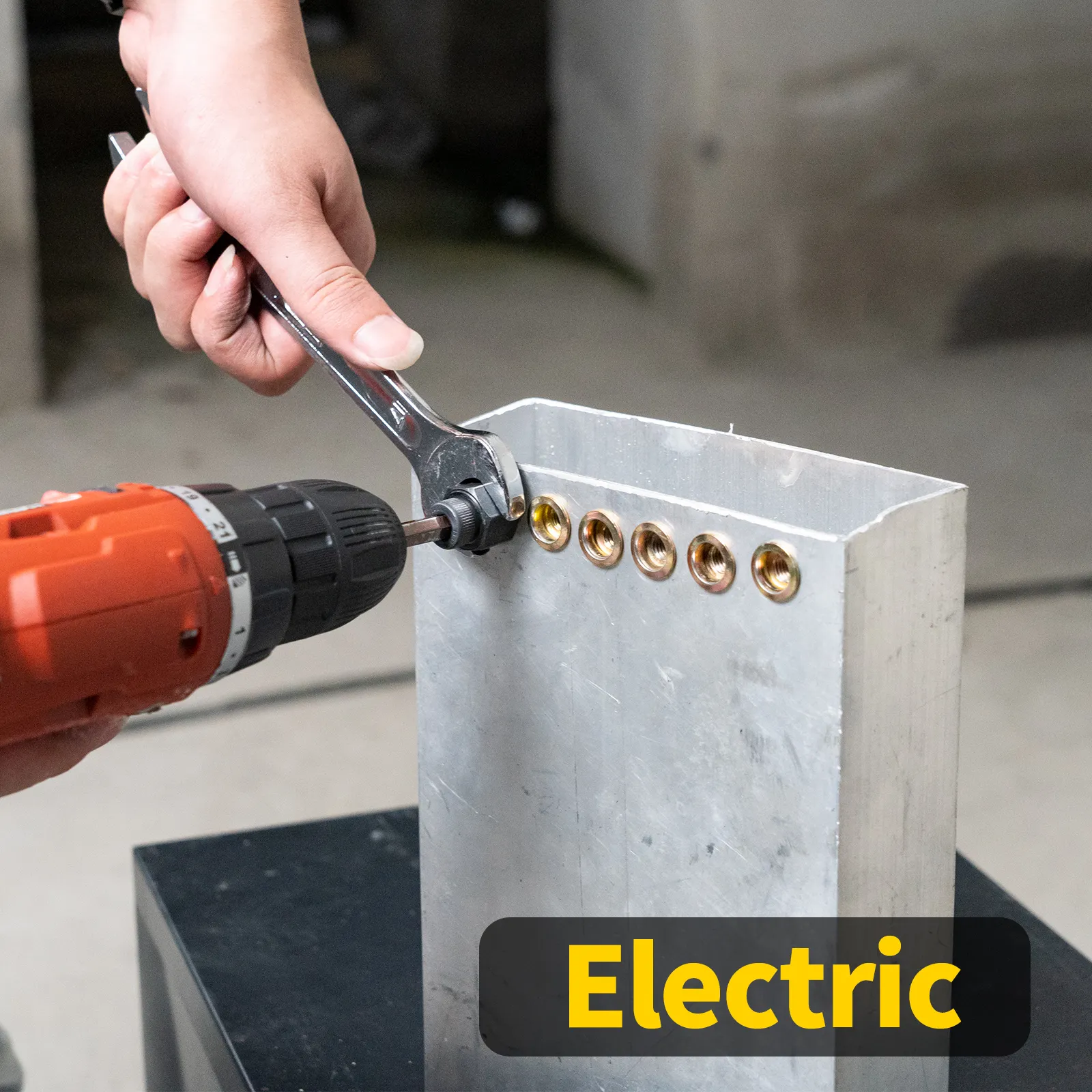HIFESON Electric Rivet Nut Tool with Step Drill for Nuts M3 M4 M5 M6 M8 ...