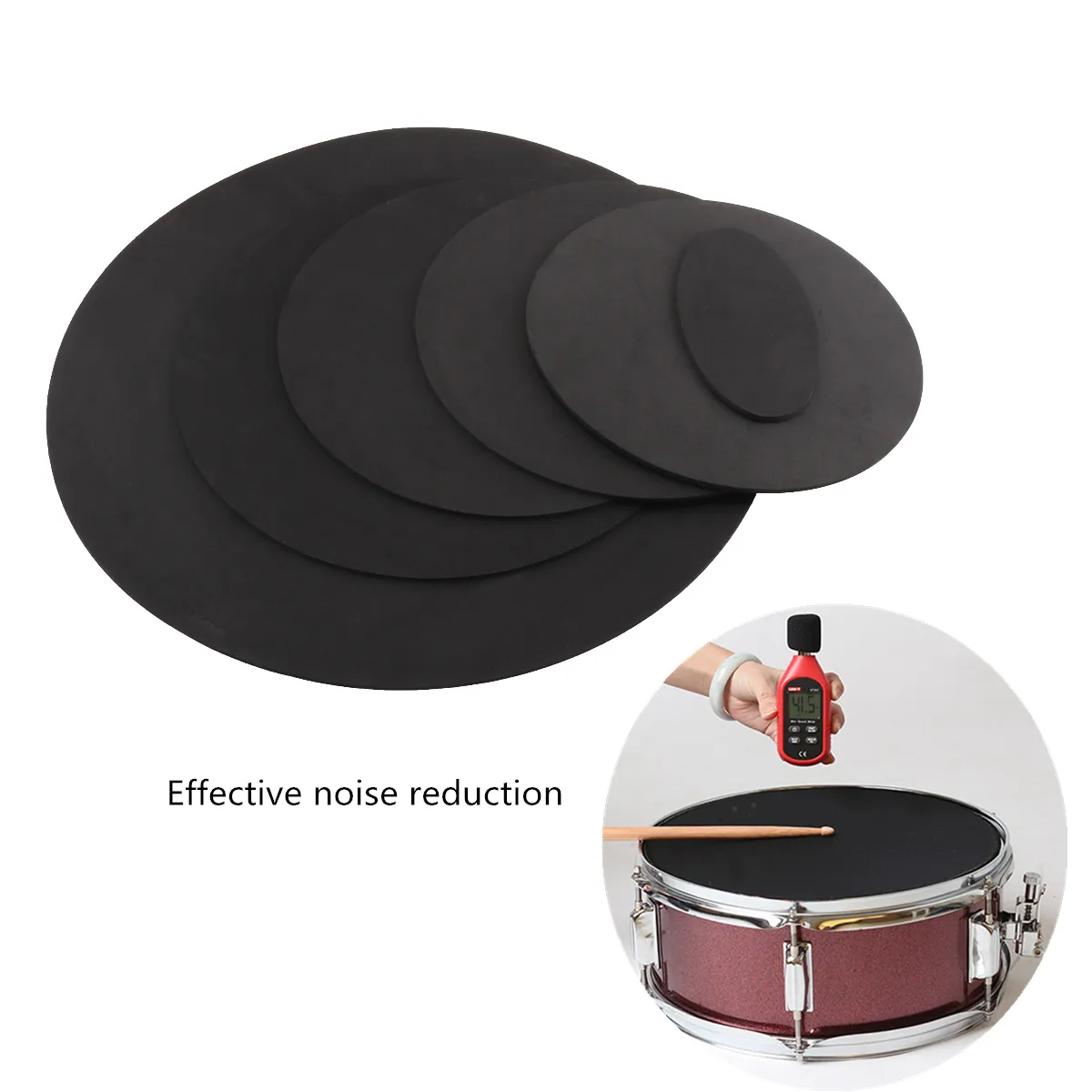 Rubber Foam Jazz Drum Mute Kit with 5 Drum and 3 Cymbal Sound-Off ...