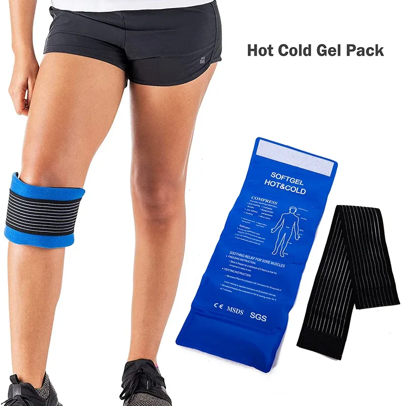 Reusable Gel Pack for Pain Relief - Hot Cold Therapy Wrap for Injuries ...