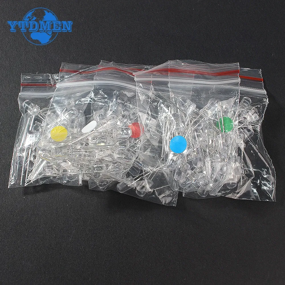 Transparent LED Lights 5MM LED Diode Kit: Super Bright White, Orange ...
