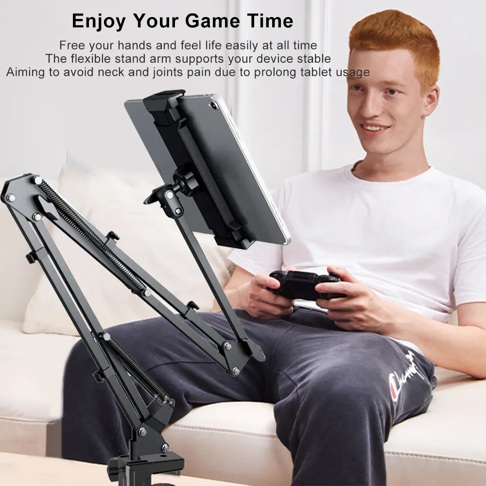 DHgate.com:Adjustable Bed Tablet Stand Holder: Long Arm Rotatable Phone ...