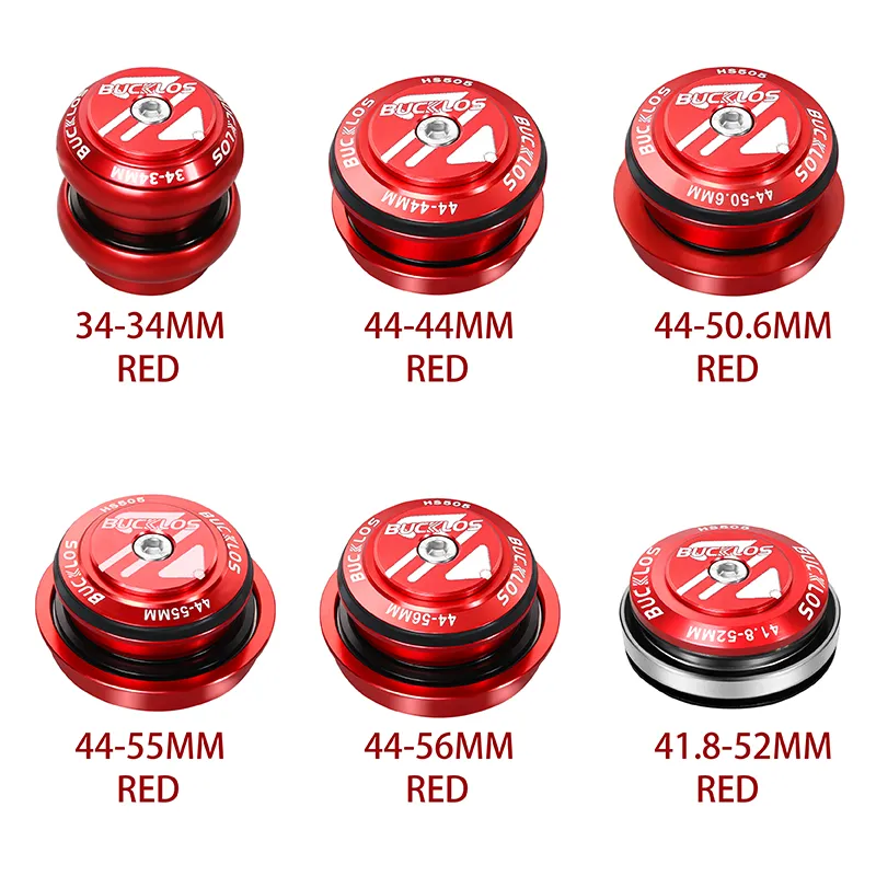 MTB/Road Bike Headset, 34/44mm Double Bearing Headset for 1-1/8'' Fork, 44-50.6/55/56mm, Bicycle ...