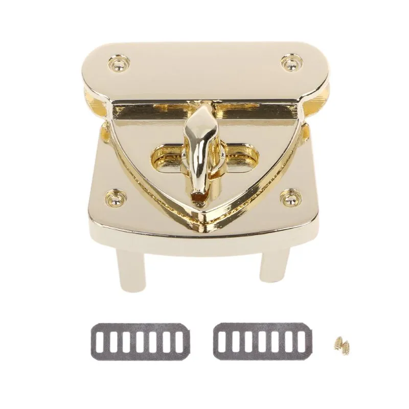 Metal Handbag Handles & Twist Lock Clasp DIY Bag Hardware Accessories ...