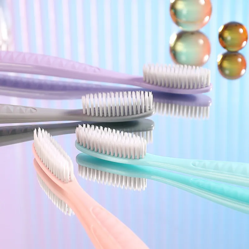 Extra Hard Large Brush Head Manual Toothbrush with Firm Bristles for ...