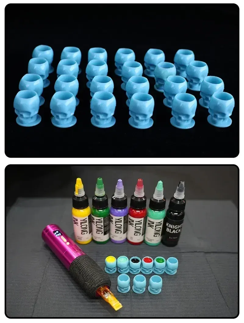 Disposable Tattoo Ink Cups Plastic Pigment Containers for Tattoo ...