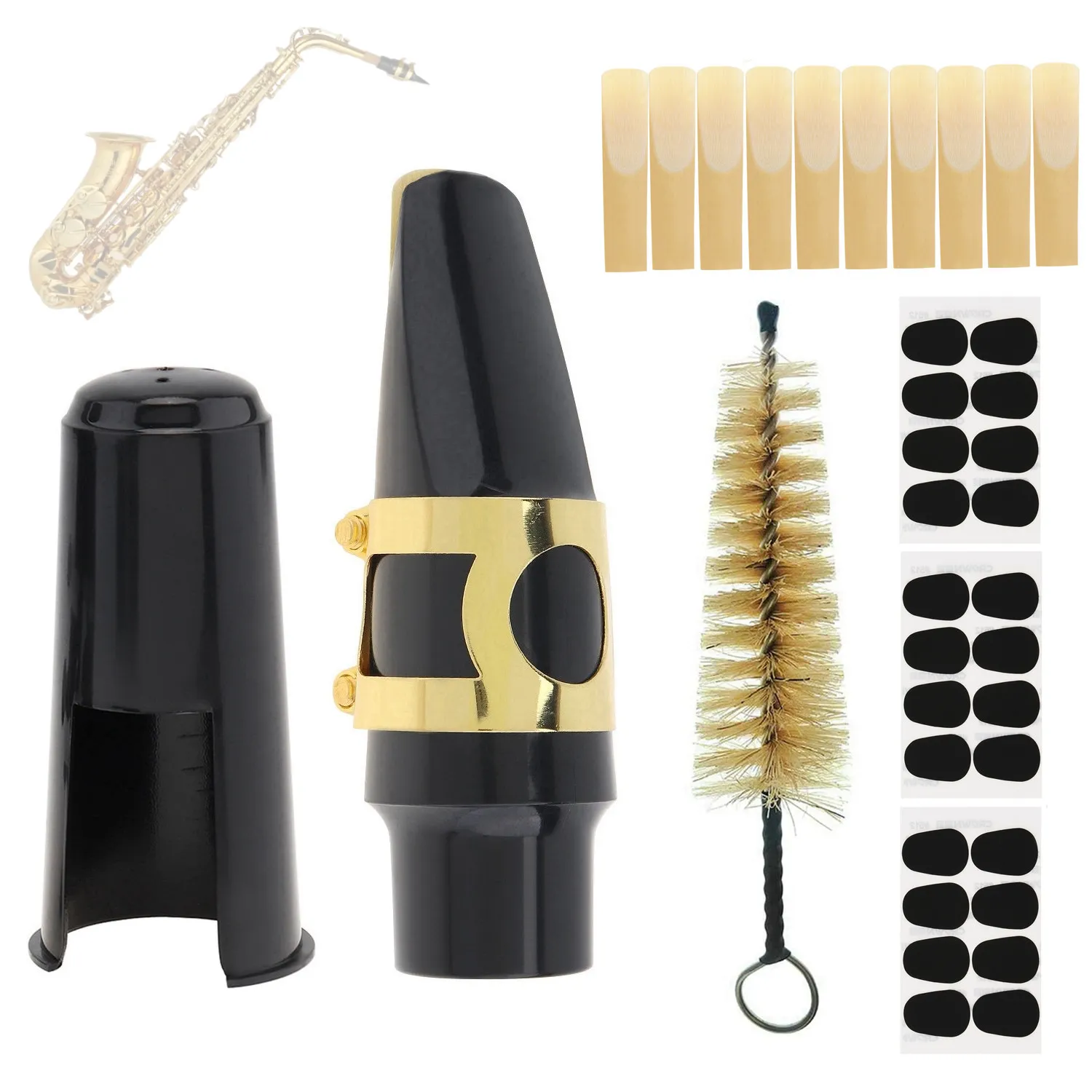 Alto Sax Parts Kit: Complete Saxophone Accessories Set with Mouthpiece ...