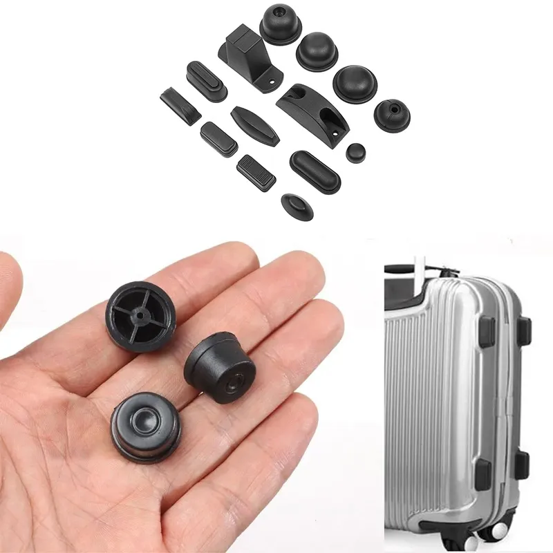 Black Plastic Luggage Bags Replacement Feet with Screws - DIY Suitcase ...