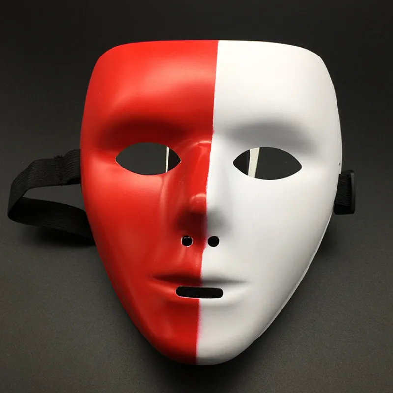 Spooky Hip Hop Hand-Painted Masquerade Mask for Adult Men's Street ...
