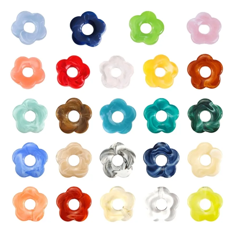 DHgate.com:50 Pcs Mini Resin Flower Charm Pendants DIY Jewelry Making ...