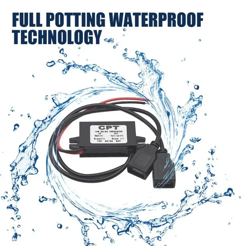 DC DC Converter Module 12V To 5V 3A 15W Double USB Step Down Power ...