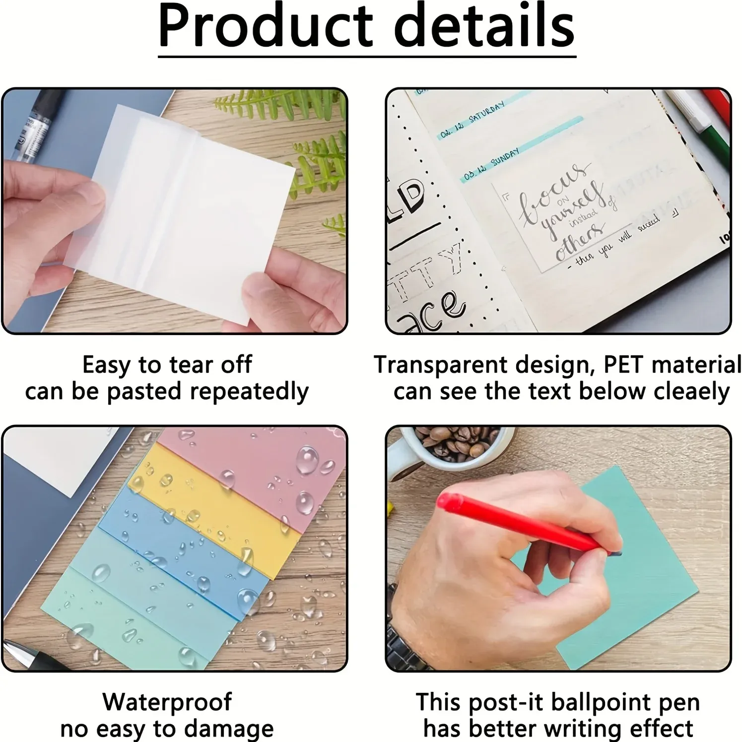 Transparent Sticky Notes 600 Sheets, 12 Pads... From Ddmyhome, $36.67 ...