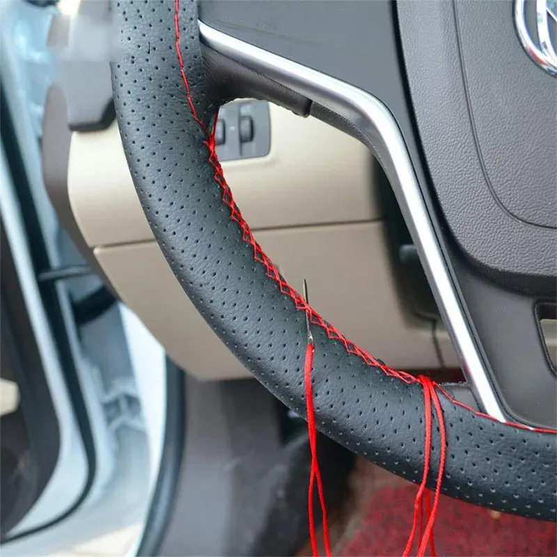 DHgate.com:Premium Genuine Leather Anti-Scratch Steering Wheel Cover 37 ...