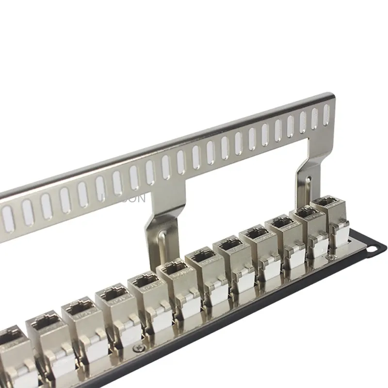 24-Port CAT6A RJ45 Keystone Network Patch Panel, UTP 19-Inch LAN Rack ...