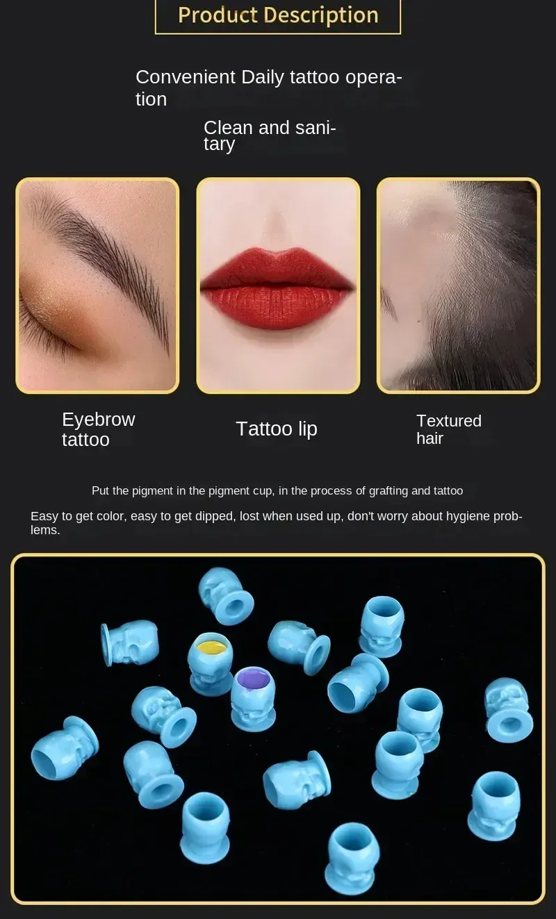 Disposable Tattoo Ink Cups Plastic Pigment Containers for Tattoo ...