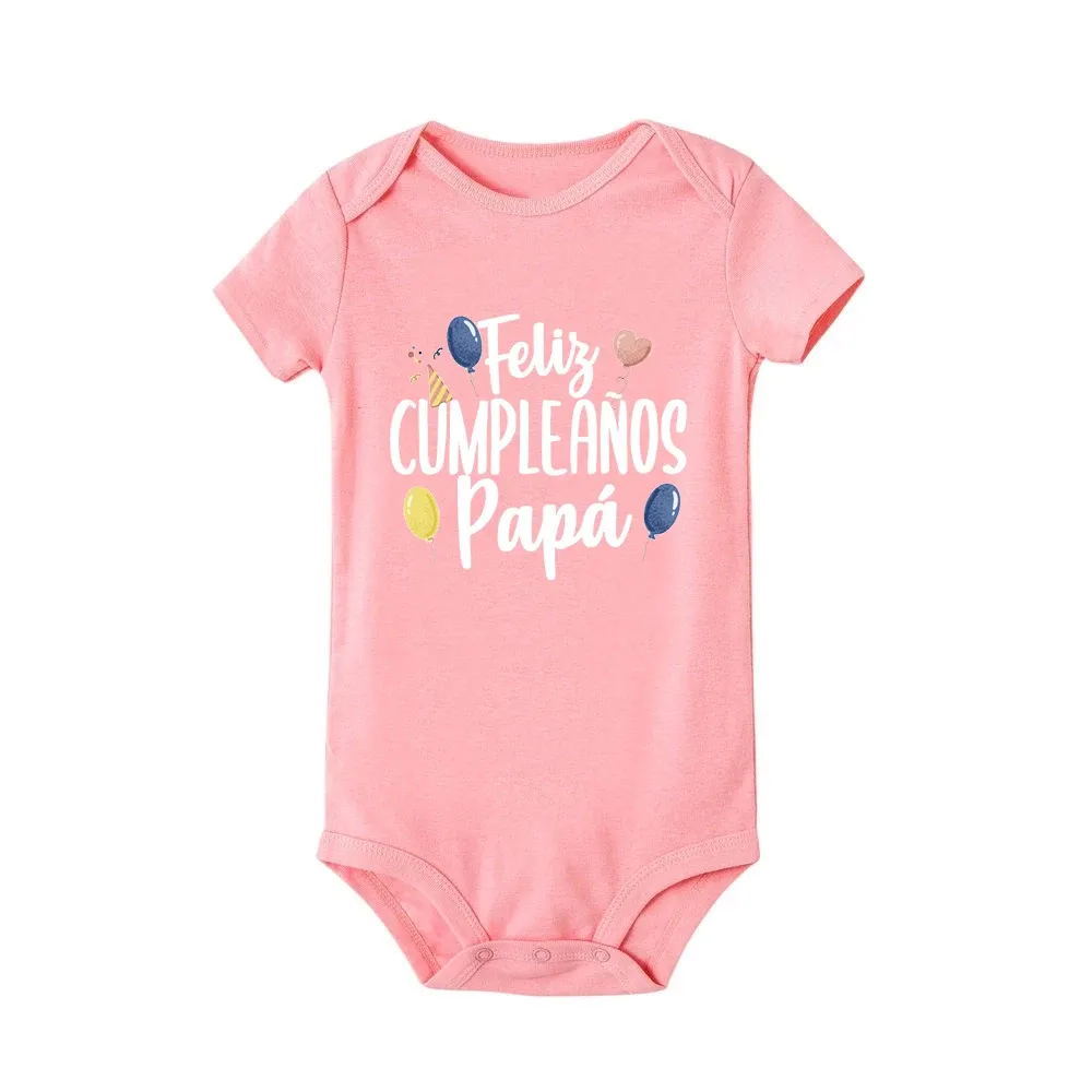 Feliz Cumpleanos Papa Spanish Newborn Rompers One Piece Toddler Infant ...
